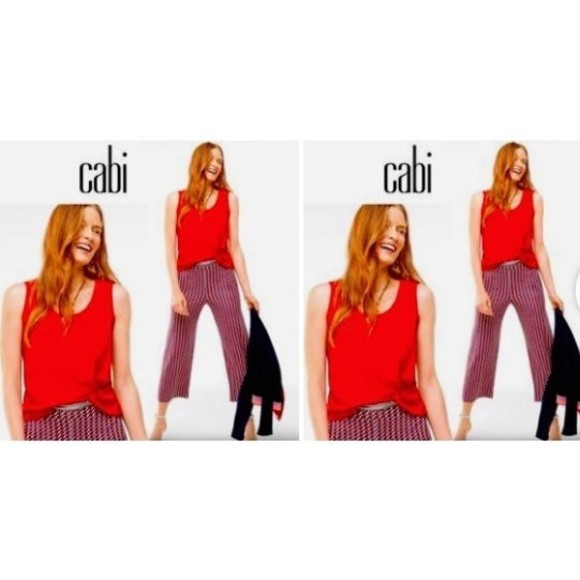 CAbi | Tops | Cabi Style 5757 Knotty Tank Red Spring 220 Size Small ...